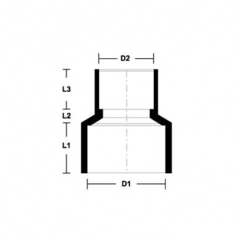 PVC Fittings Reducing Socket (50mm x 25mm)