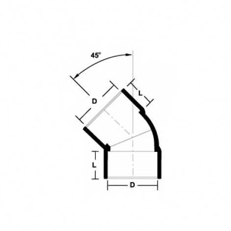 PVC Fittings 45° Elbow (150mm)