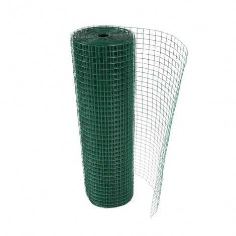 Green PVC Coated Wire Mesh Netting 1/2'' X 1/2'' X 19G